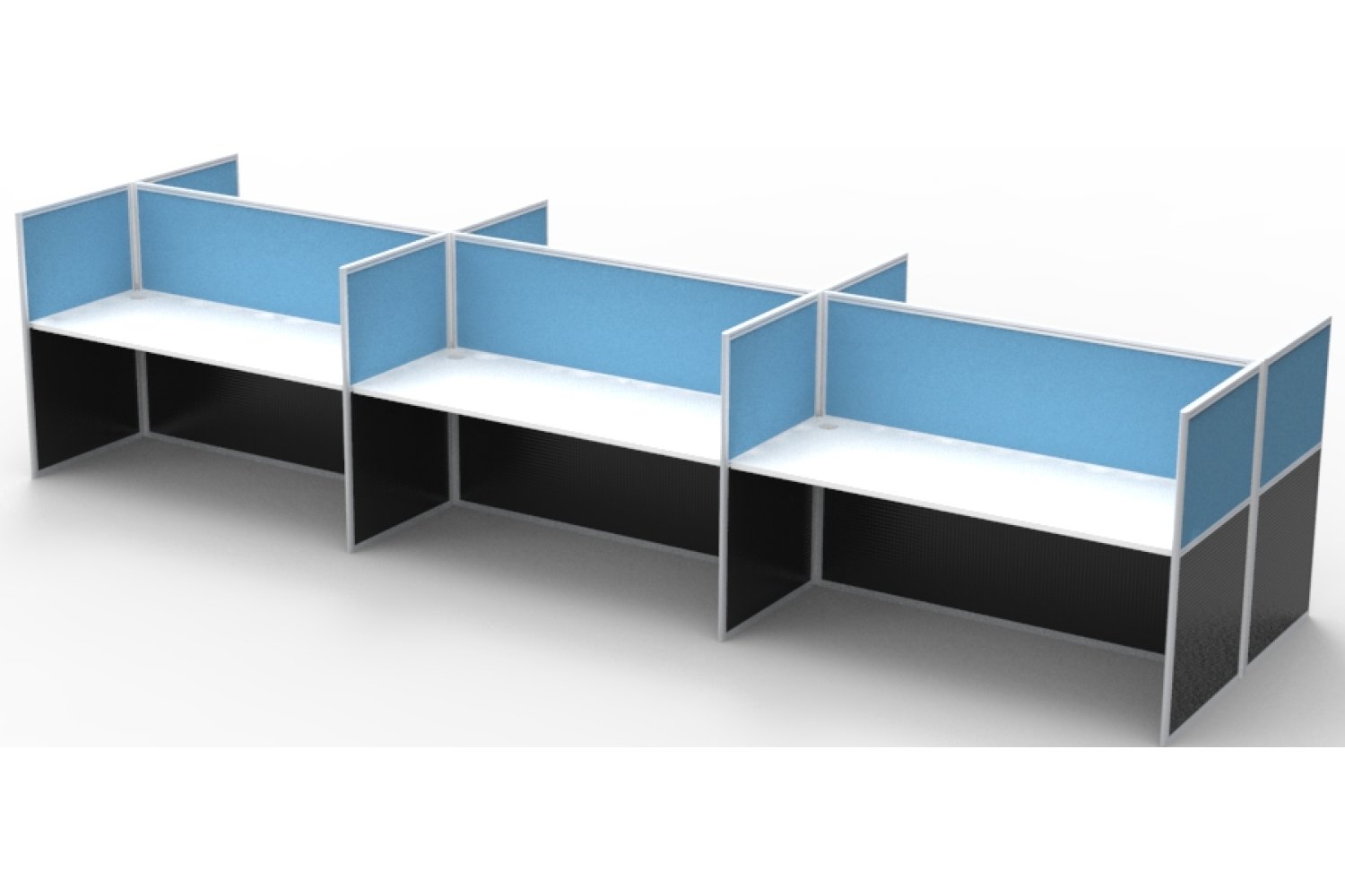 Rapid Screen 6 Person Workstations - Double Sided