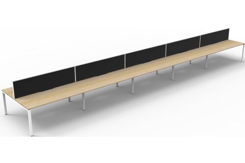 Deluxe Infinity 10 Person Workstations - Double Sided